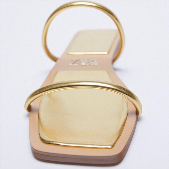 Zara | Shoes | Metallic Gold Zara Sandals | Poshmark